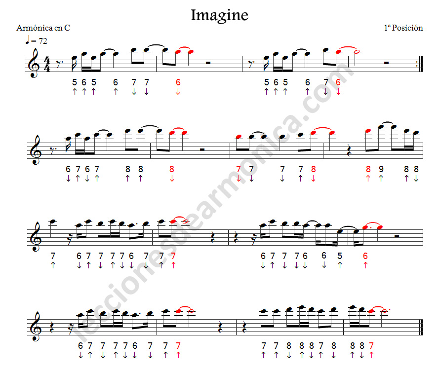 Cómo tocar «Imagine» de John Lennon con armónica en Do – Video Tutorial ...